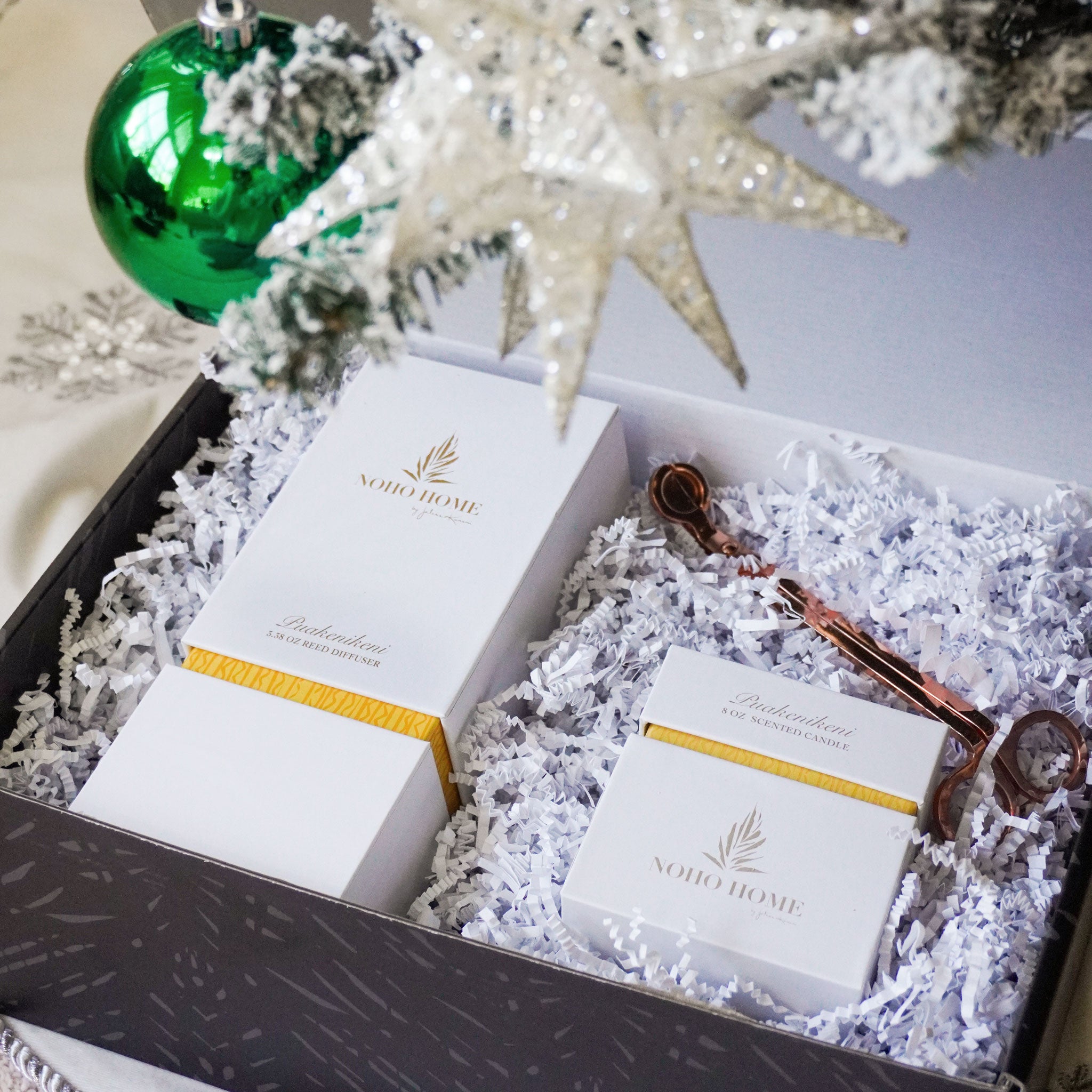 Puakenikeni Hawaiian Gift Set - Reed Diffuser & Soy Candle with Wick T ...